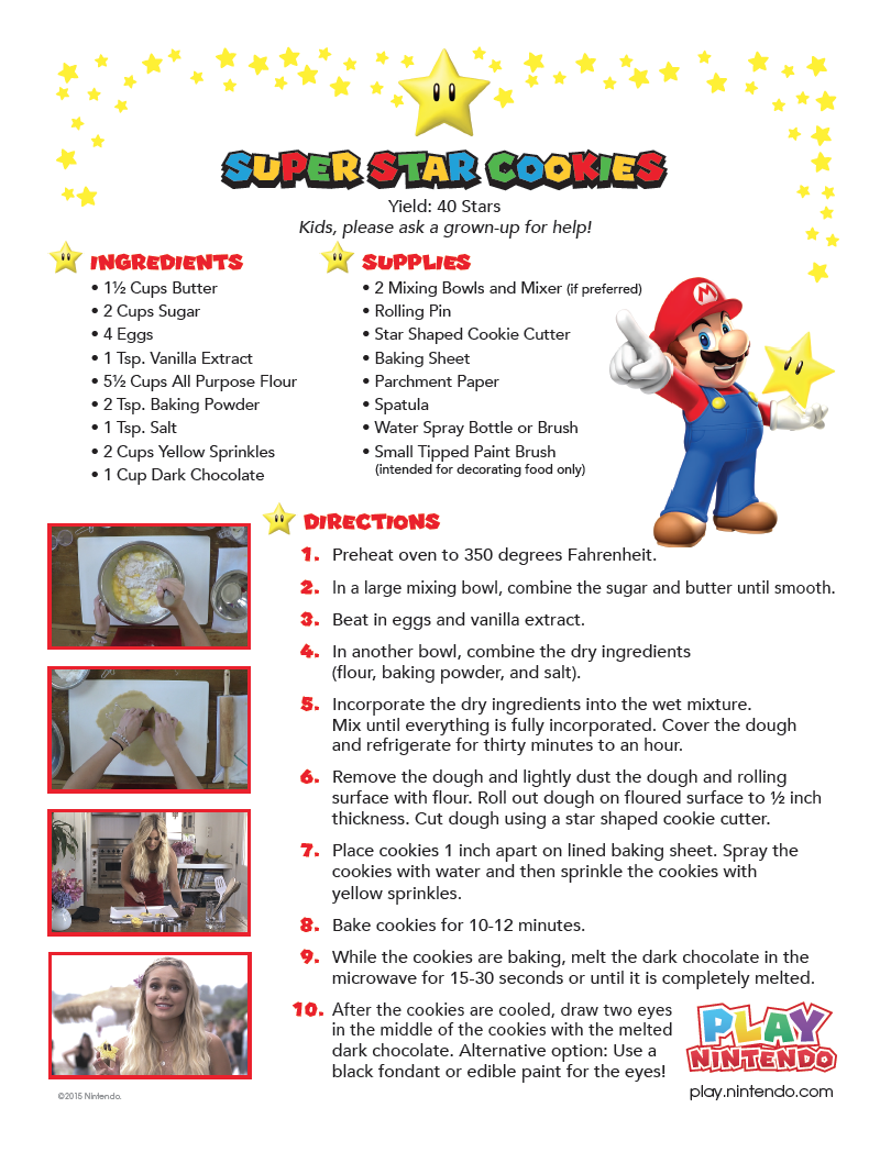 Bake your own Super Star cookies - Play Nintendo.